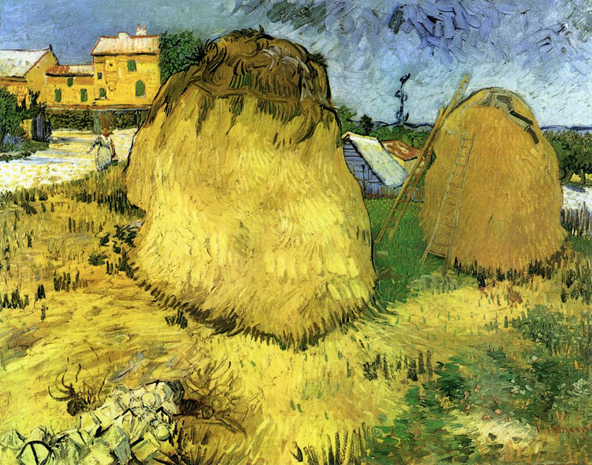 Haystacks in Provence | Vincent van Gogh | Fine Art Biblio