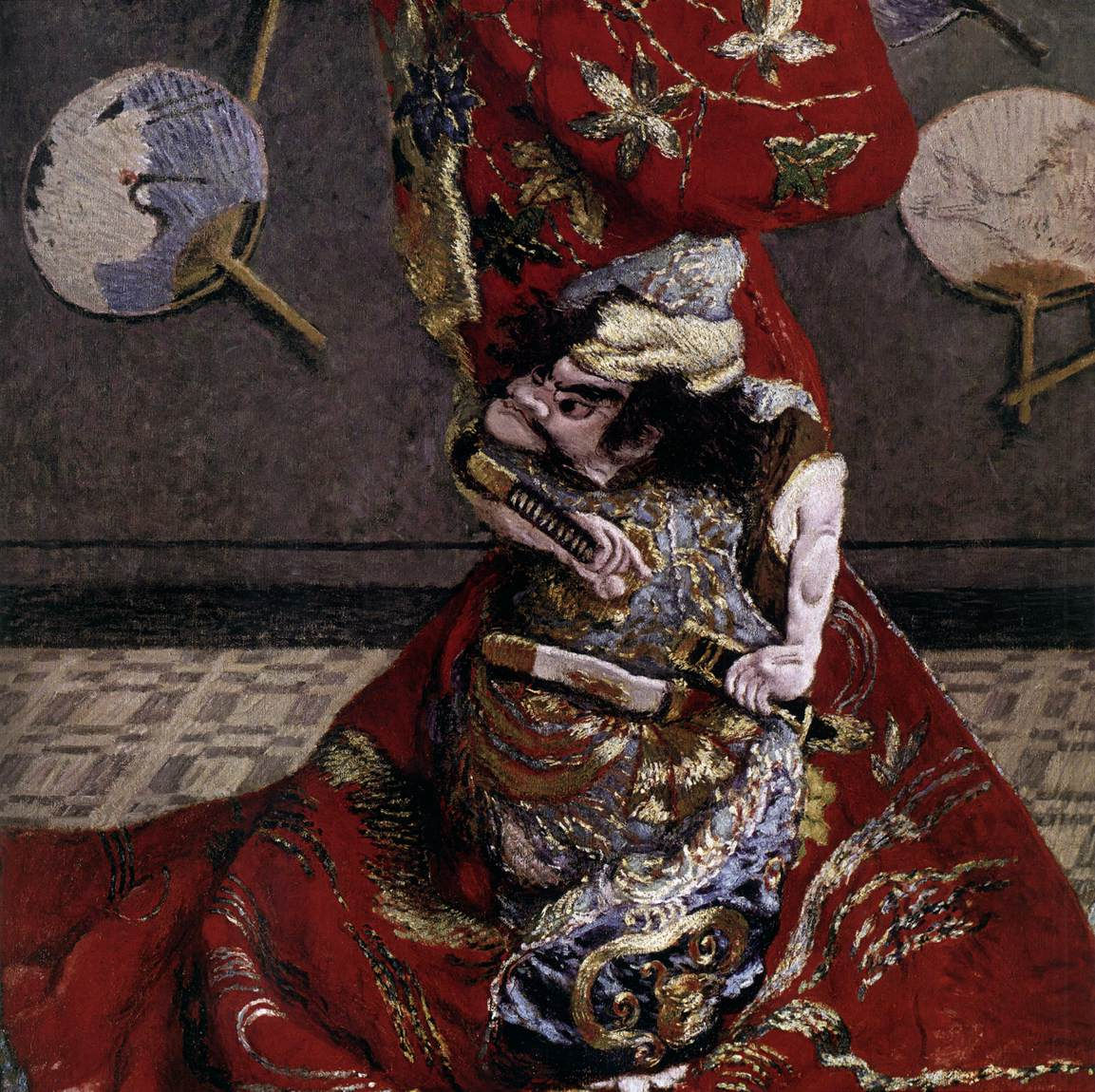 Camille Monet in Japanese Costume (detail) | Claude Monet | Fine Art Biblio