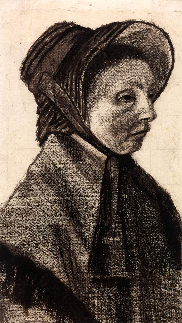 Bust of a Woman with Hat: Facing Right | Vincent van Gogh | Fine Art Biblio