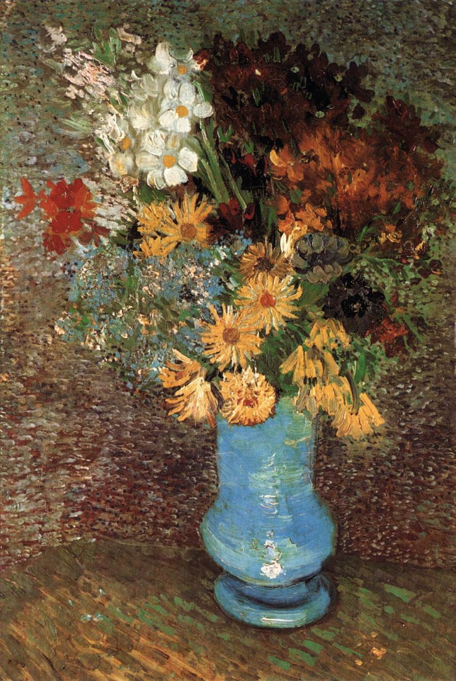 Vase with Daisies and Anemones | Vincent van Gogh | Fine Art Biblio